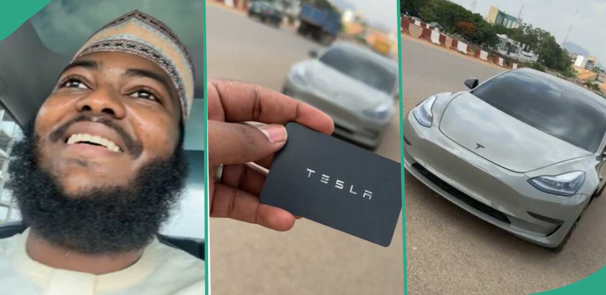 "Tesla Model 3": Man Drives Tesla Electric Car Worth $53,000 ...