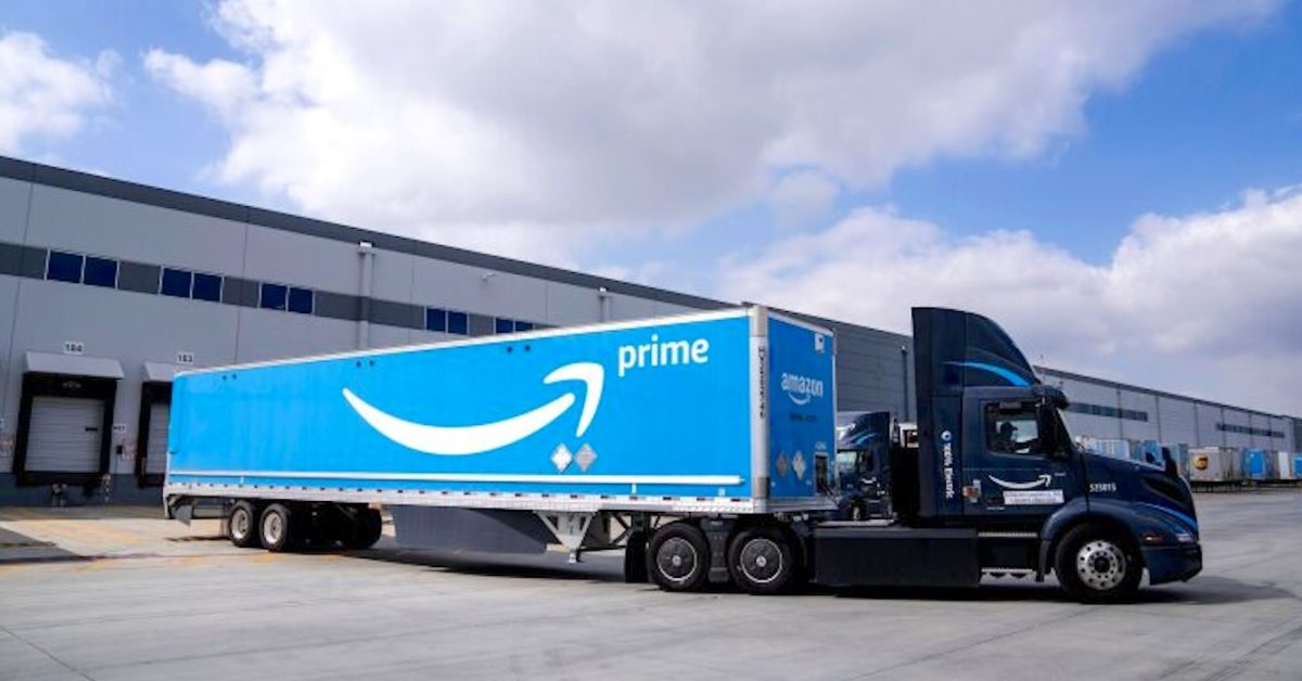 Amazon puts first electric semi trucks into ocean freight operation ...