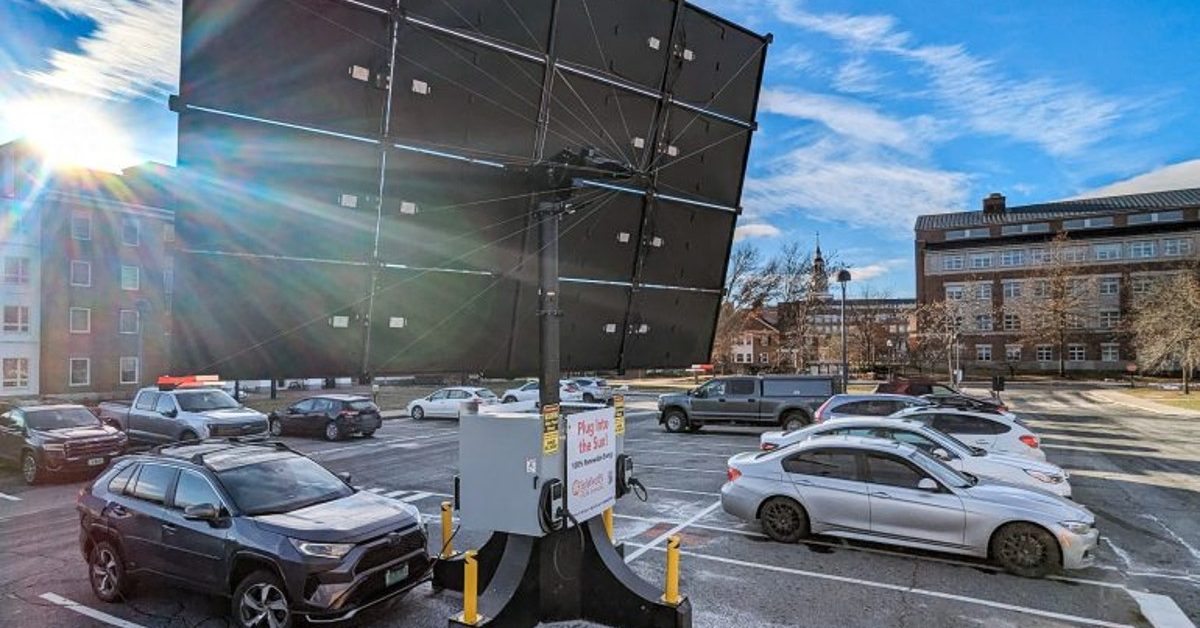 An off-grid solar tracker powers this EV charging station - Europeantech