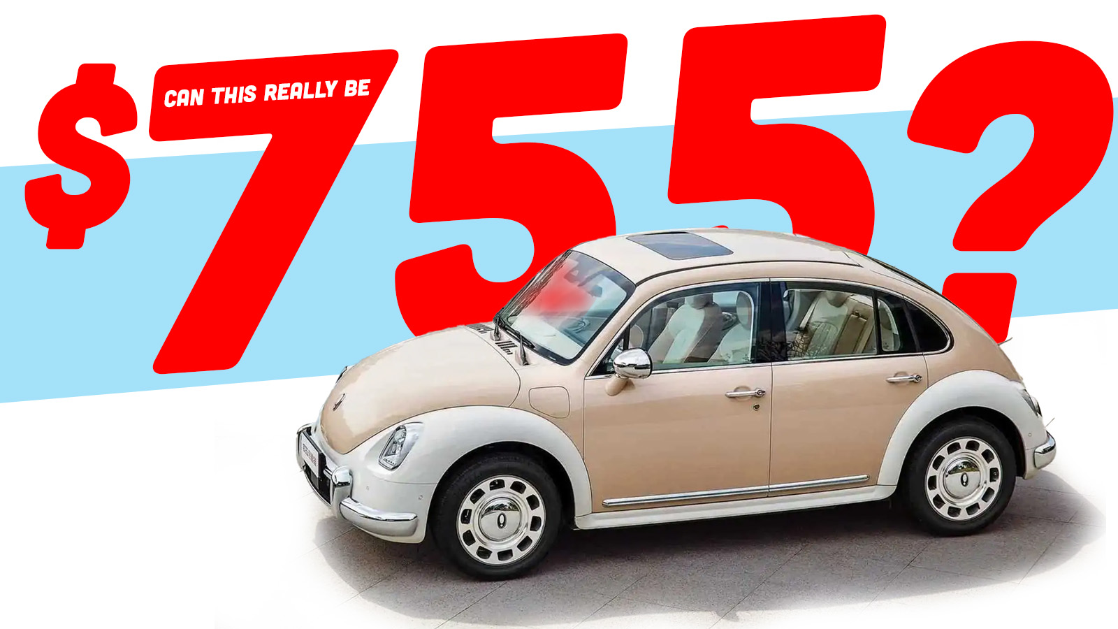 Shocking: The $755 Chinese EV That Looks Like A Glammed-Up VW Beetle ...